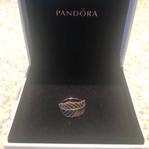 Pandora | Jewelry | Pandora Pave Leaf Ring | Poshmark